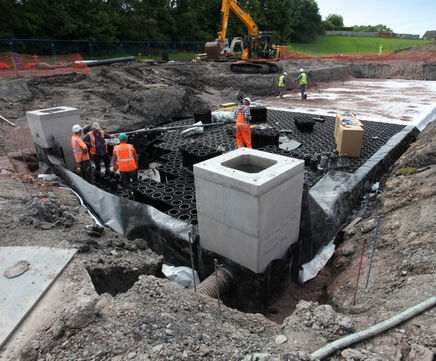 Permavoid shallow geocellular water management system | Polypipe Civils ...