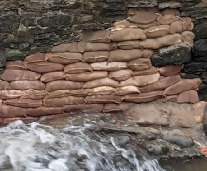 Scour repair using SoluForm's concrete bagwork | SoluForm