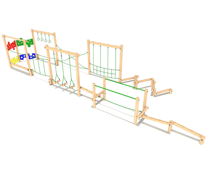 Linked Trail 6 timber-framed fitness equipment | A E Evans