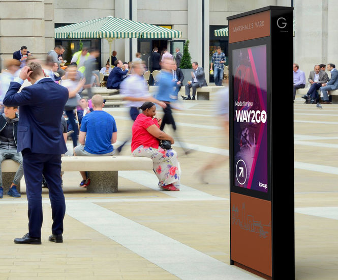 WAY2GO™ digital totem / monolith sign | isGroup
