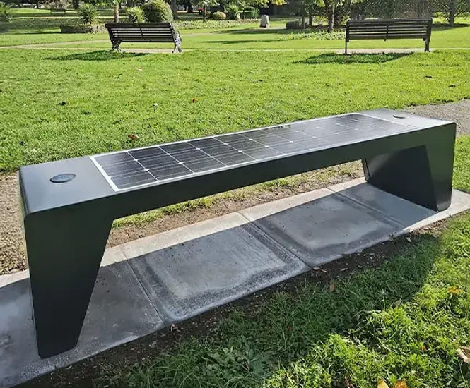 Sustainable solar-powered smart benches - Dunstable | The Solar Range