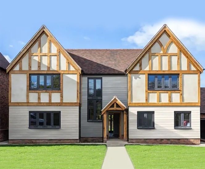 Weatherboard fibre-cement cladding with woodgrain effect | Marley