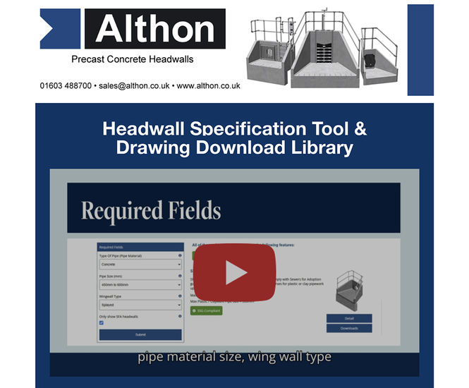 Headwall Specification Tool & Drawing Download Library | Althon