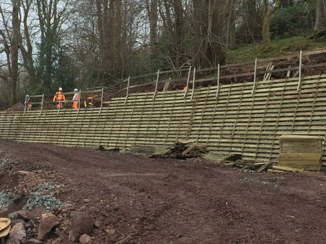 Permacrib BBA-certfied timber crib retaining wall system | Images
