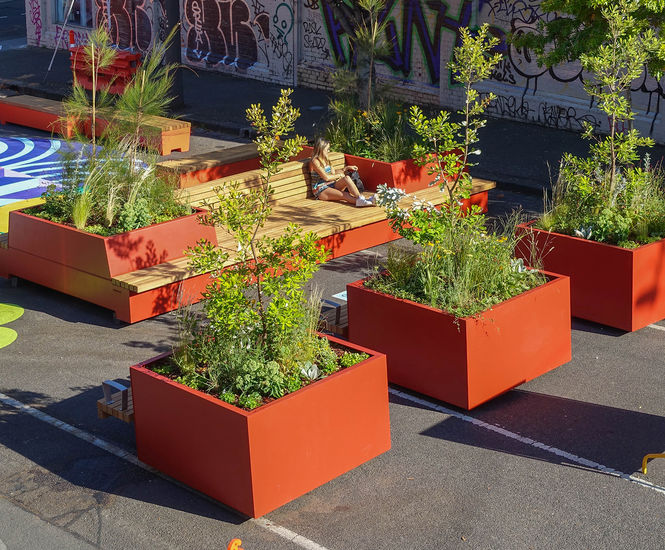 Movable Street Furniture for Pop-Up Park, Yarra City in Australia ...