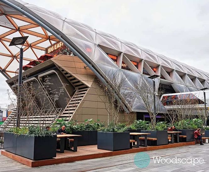 Bespoke FSC hardwood modular parklets | Woodscape