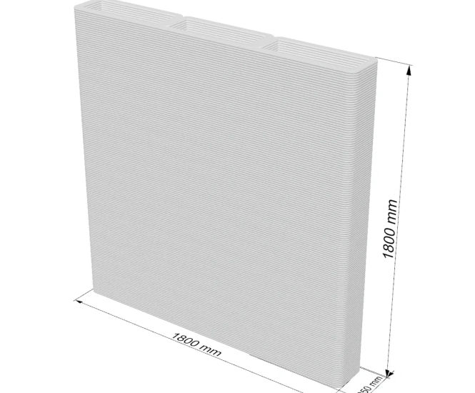 W001 Whitecroft - 3D printed feature wall smooth | Versarien