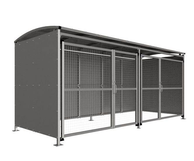 AUTOPA MM1 - lockable mild steel cycle shelter with mesh doors | AUTOPA