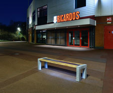 Belvedere - contemporary solar-powered timber and steel smart bench ...