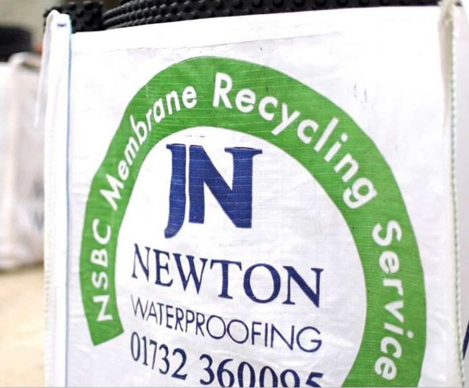 Cavity membrane off-cut recycling service | Newton Waterproofing