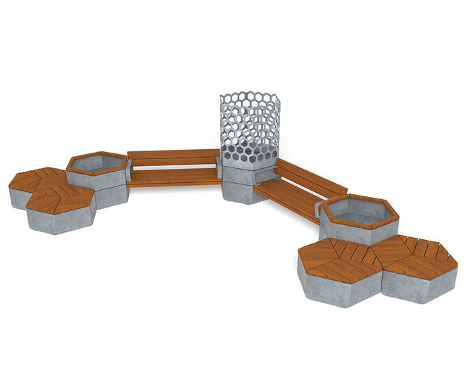 Rosenlund - contemporary modular street furniture elements | HAGS Park ...