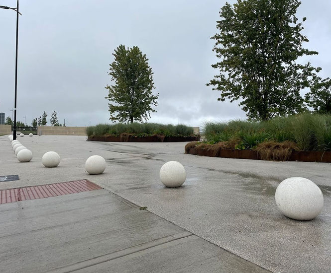 Concrete Balls - solid concrete spherical bollards | Urbancrete