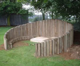 Machine-round timbers for playgrounds and landscaping | A E Evans