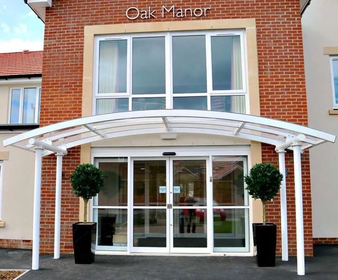 Polycarbonate & PET G Canopies - outdoor covered steel frame shelters ...