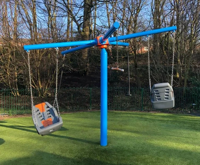 5 Way Revolver Swing - steel group playground swing for inclusive play ...