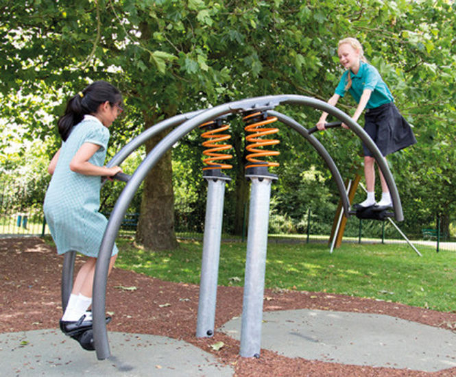 Double Perch Seesaw - steel spring rocker for 2 children, ages 4 and up ...