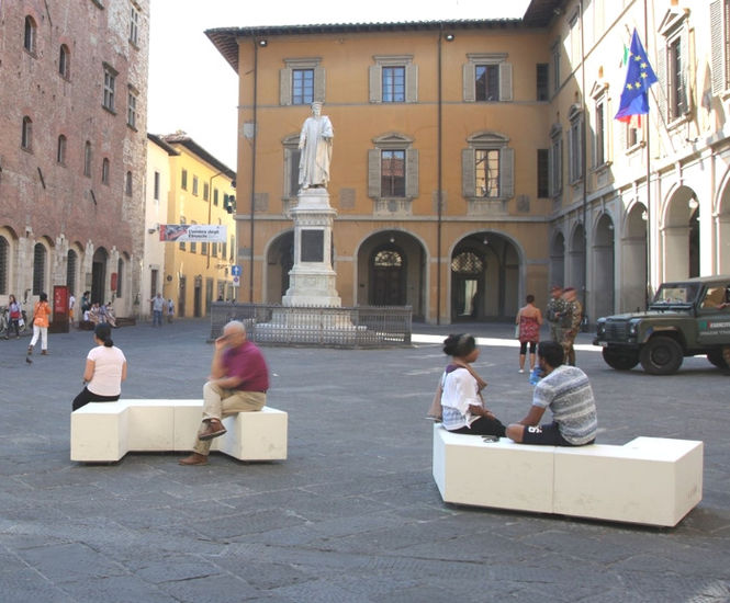 Up Bench - contemporary modular concrete seating for outdoor public ...