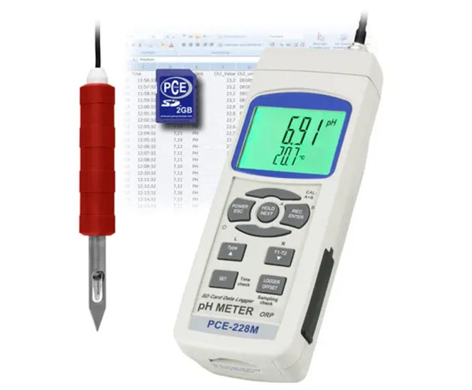 PCE-228M Food pH Meter - handheld device for testing food acidity | PCE ...