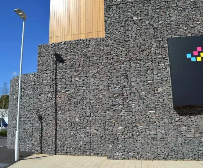 Gabion Cladding - welded mesh stone panels for building wall facades ...