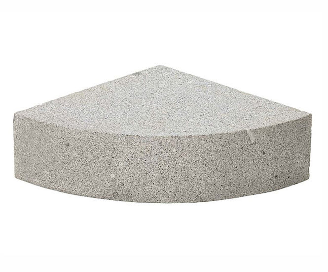 Silver grey granite quadrant corner kerb | CED Stone Group