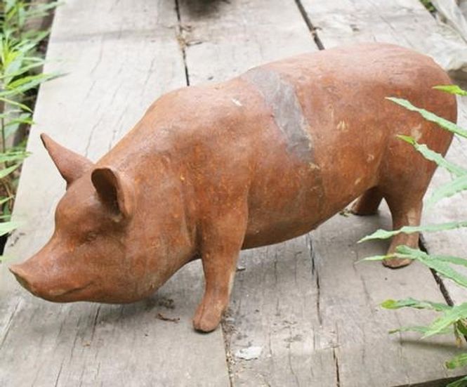 standing pig statue