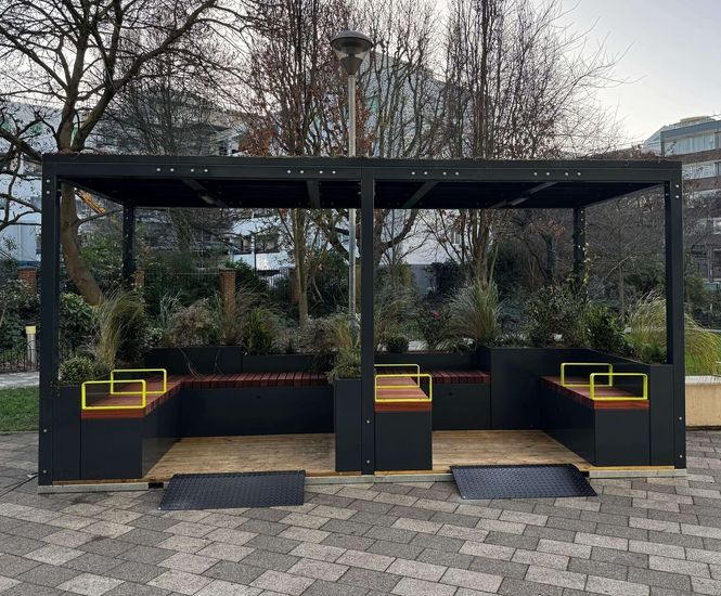 Kensington Leisure Centre Solar Parklet | Meristem Design