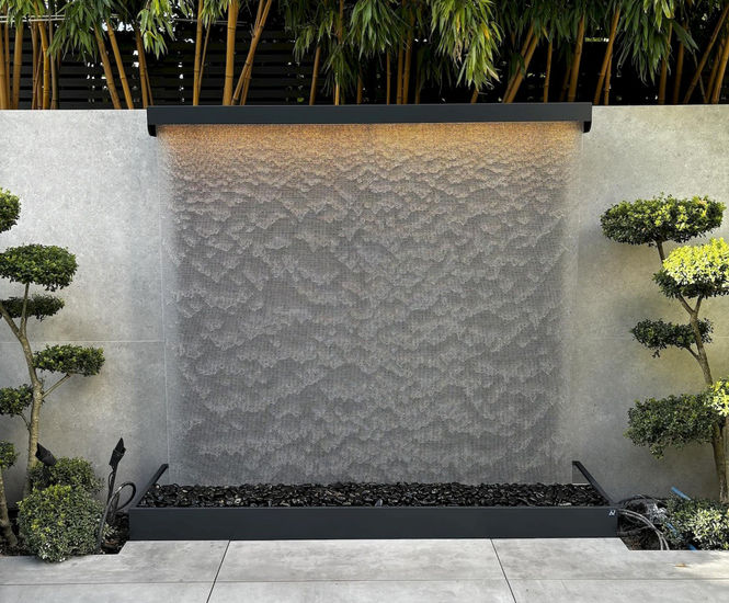 AquaVeil® water wall specified for Japanese Inspired Garden Water Wall ...
