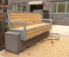 UTIL FSC hardwood seat with stainless steel frame | Factory Furniture ...