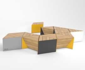 Sonobe outdoor seating modules | Factory Furniture | ESI External Works