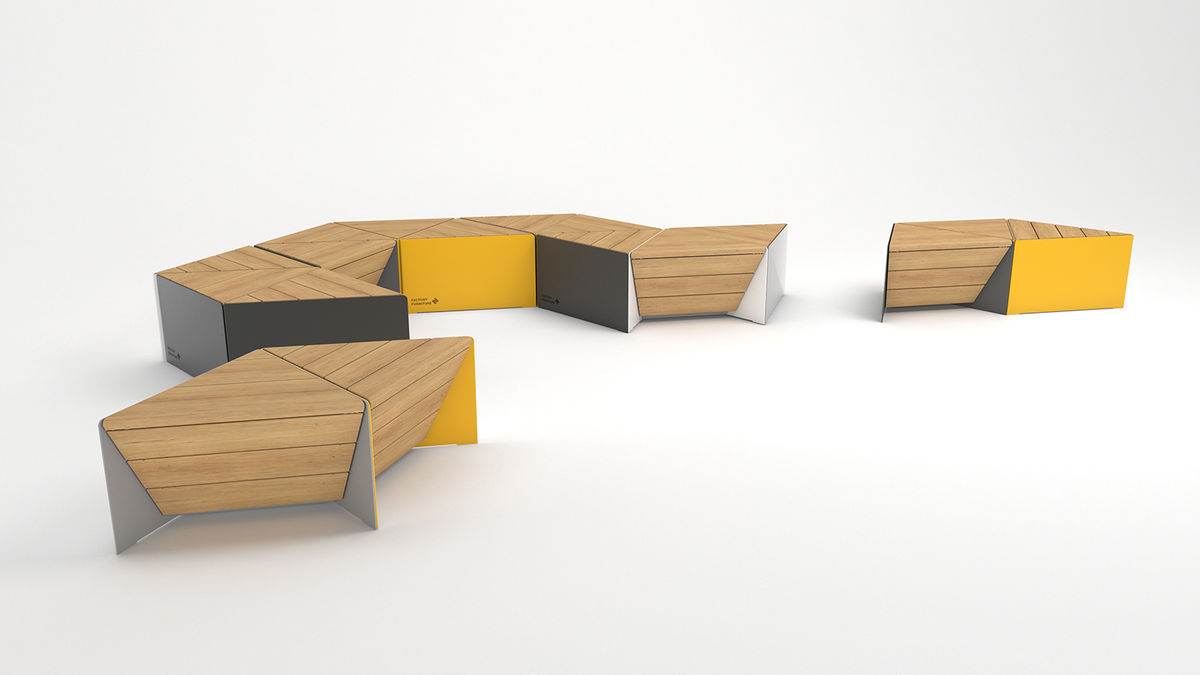 Sonobe outdoor seating modules | Factory Furniture | ESI External Works