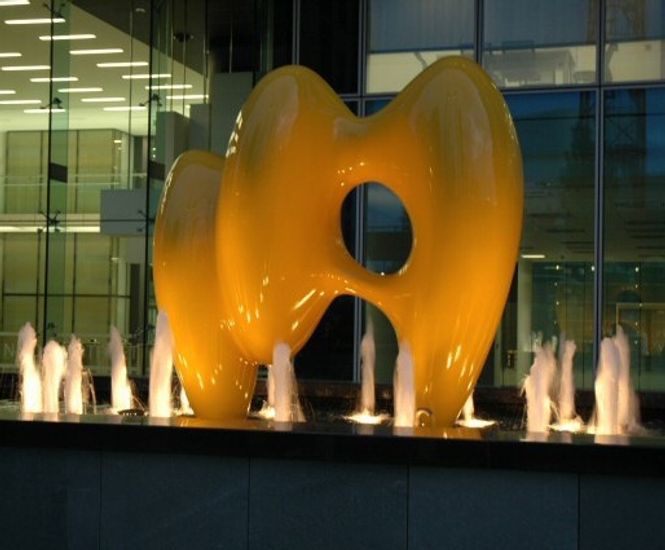 Sculptural water feature, Paddington Central, London | Fountains Direct