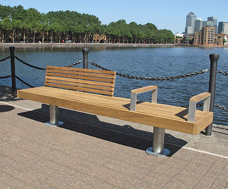 Elements® seat and bench - post supports | Furnitubes | ESI External Works