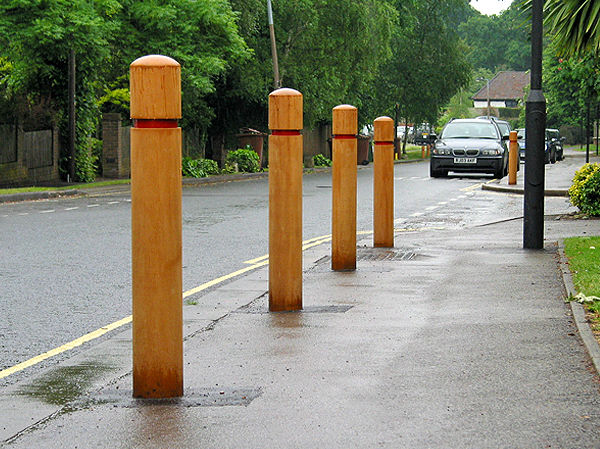 Images for Ashdown 150/1500 circular timber bollard with groove