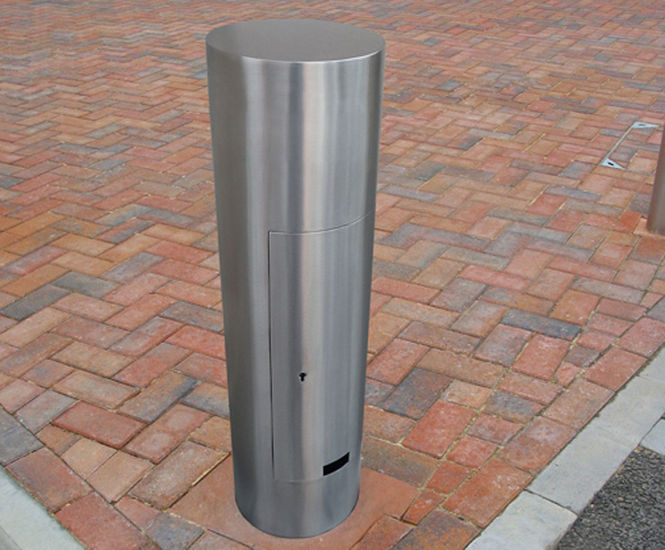 Zenith Service Bollard - stainless steel utility post | Furnitubes