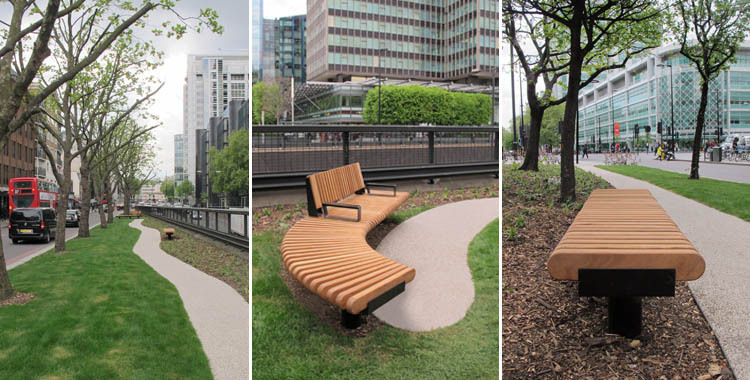 RailRoad seating enhances busy public realm site | Furnitubes | ESI ...