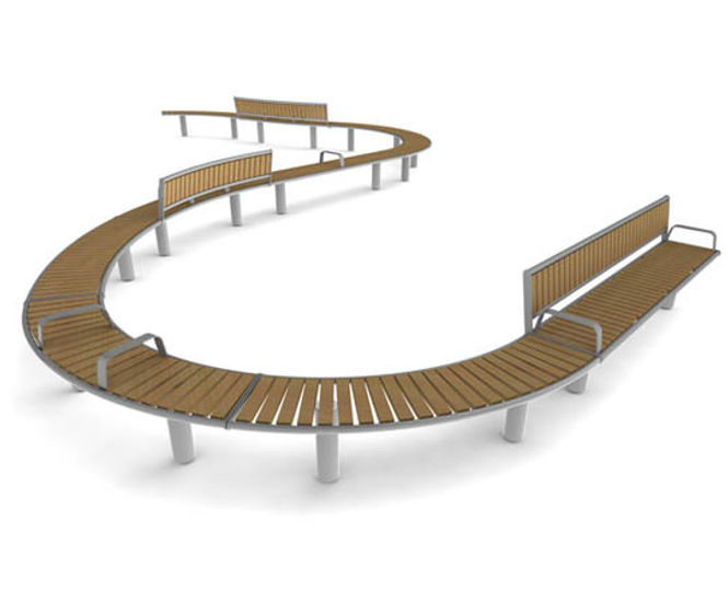 Horizon Curved Seat & Bench Combination | Furnitubes
