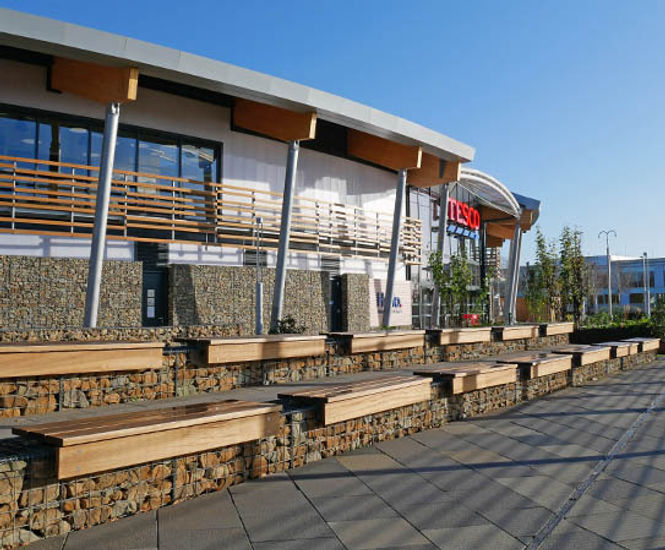 Lapa - recycled steel and timber gabion seating | Furnitubes