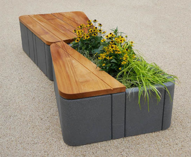 Uniun® combined seating and planter module | Furnitubes