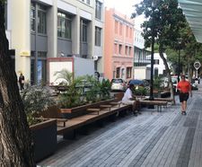 RailRoad public realm seating and planters - Bermuda | Furnitubes