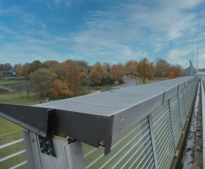 WHIS®top lightweight aluminium noise diffractor | Gramm Barrier Systems
