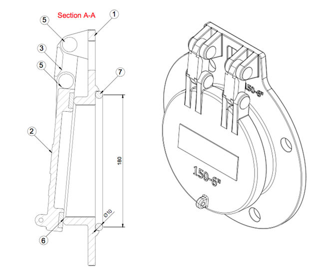 Althon 150mm ductile iron flap valve | Althon