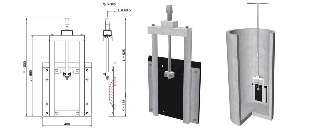 ASA manhole and hydrobrake penstock - 150mm | Althon | ESI Enviropro