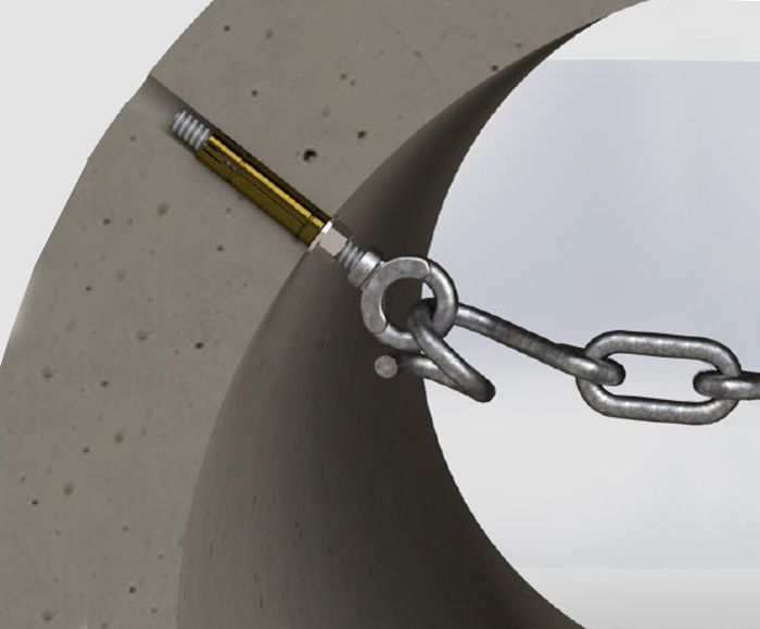 Highway safety chains for manholes and pipes | Images