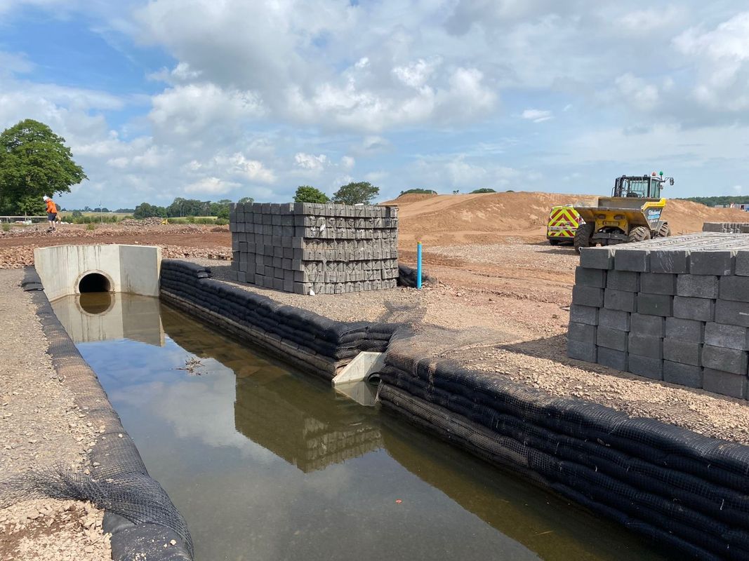 Precast concrete headwalls for flood prevention scheme | Images