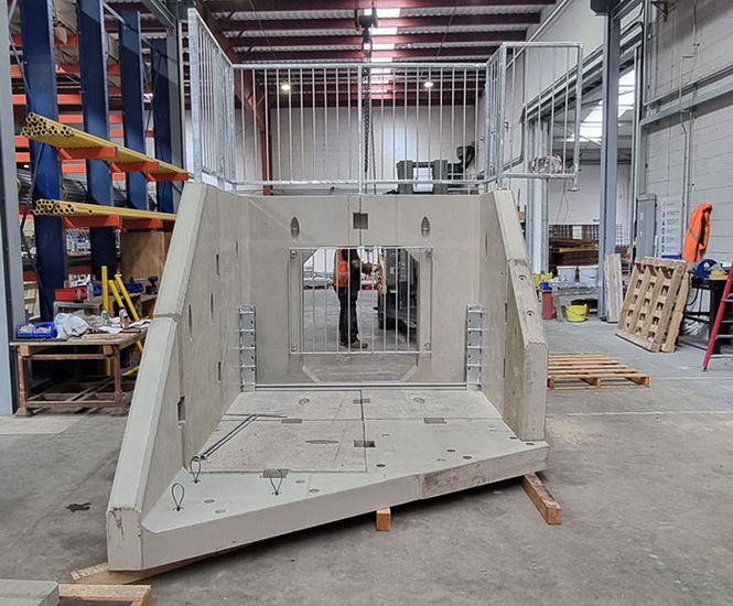 Bespoke angled rectangular headwall | Althon