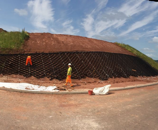 Geoweb® Slope Protection - Case Study Crediton | Greenfix Soil ...