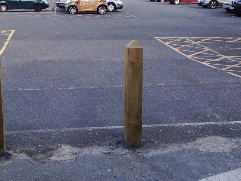 Images for Jakure® treated timber bollards - square/machine rounded