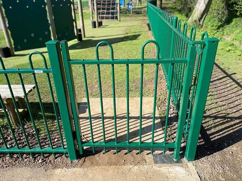 Metal playground fencing for Parish Council play park | Images