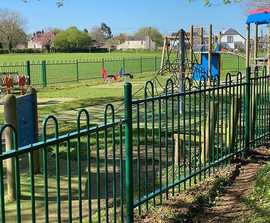Metal playground fencing for Parish Council play park | Jacksons ...