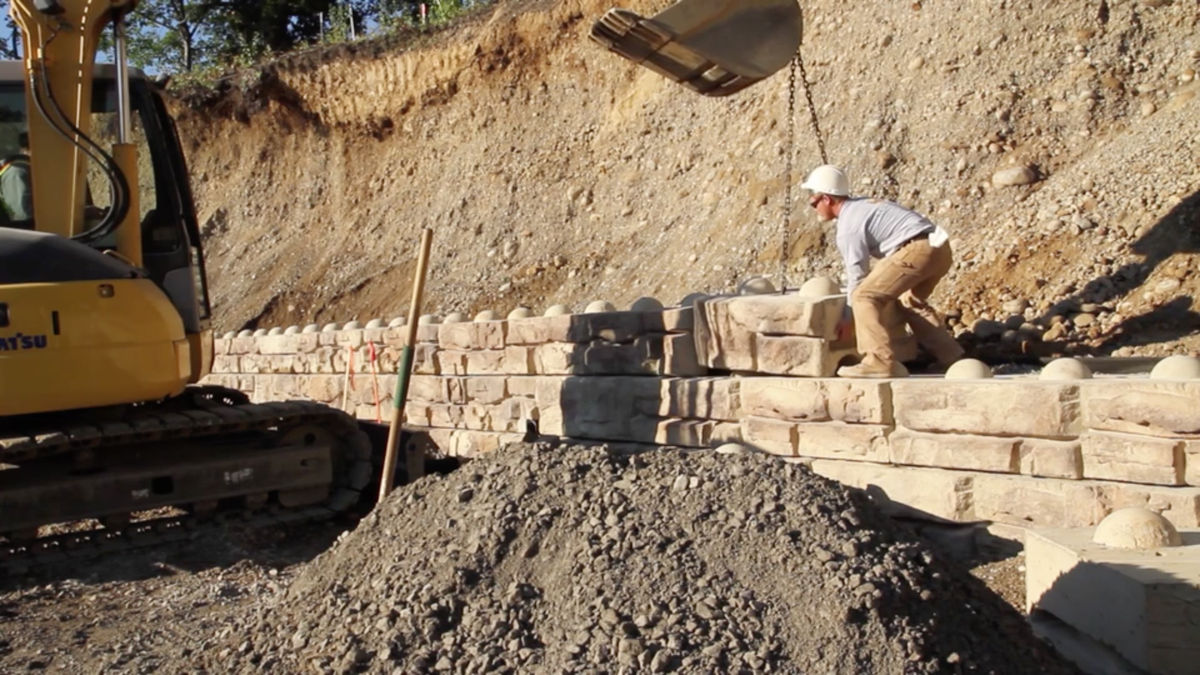 Redi-Rock™ modular retaining wall system | Images